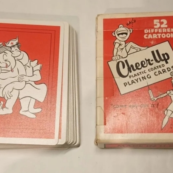 Games | 195s Stancraft Cheerup Playing Cards 52 Cartoon Cards | Poshmark